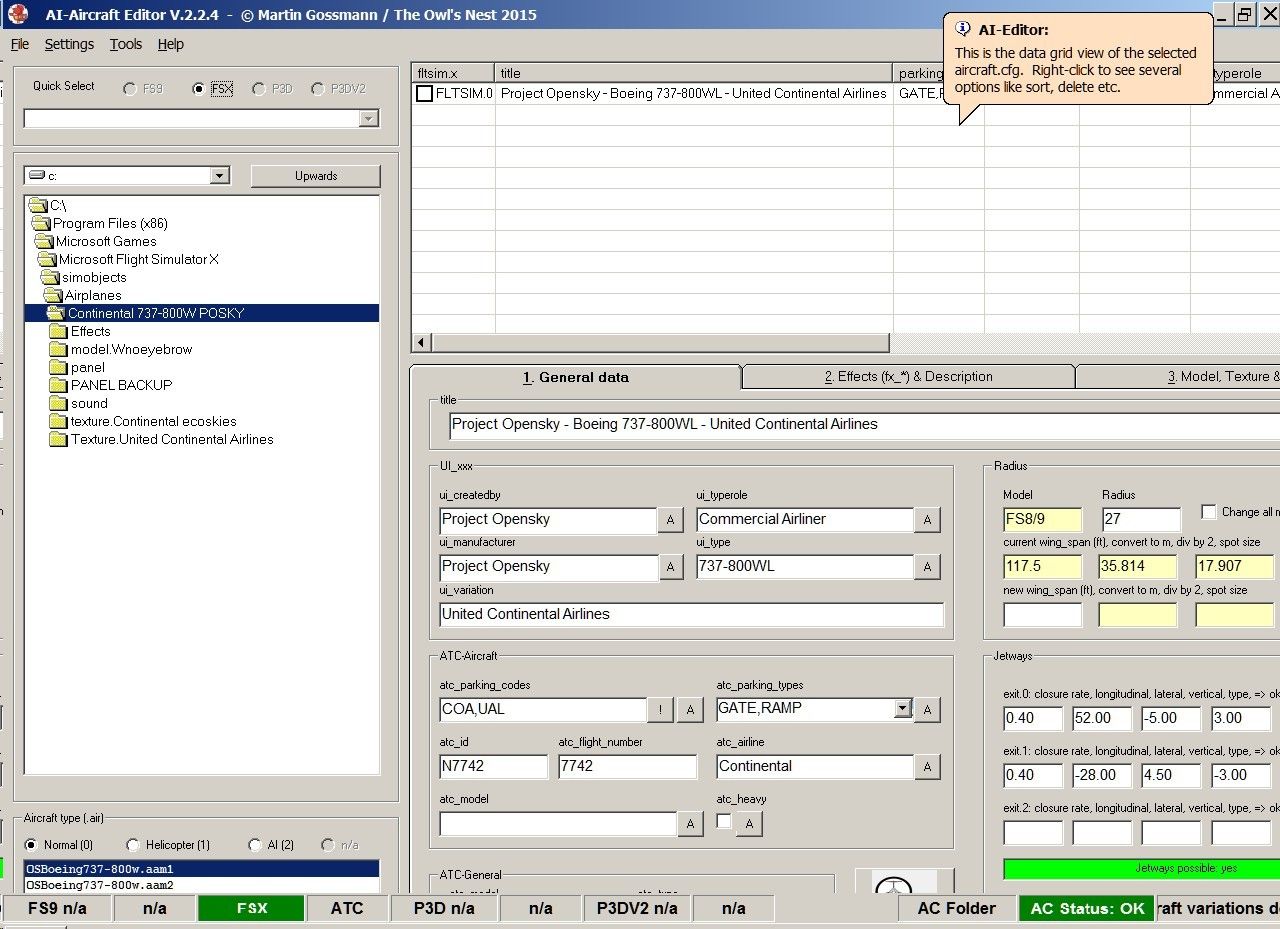 FSX - AI Aircraft editor window size problem... | FSDeveloper
